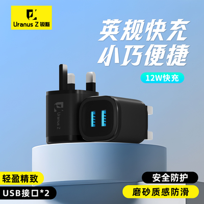 英标转换插头USB12W充电器