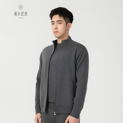 纯羊绒半高领精纺羊绒纯色外套