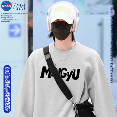 NASA SEVENTEEN同款长袖T恤女秋季nanatour衣服情侣装宽松体恤潮