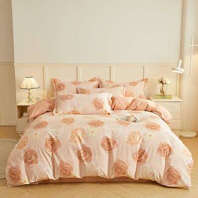 加厚磨毛床上四件套纯全棉床单被罩10x200x229x230被套42棉11448x