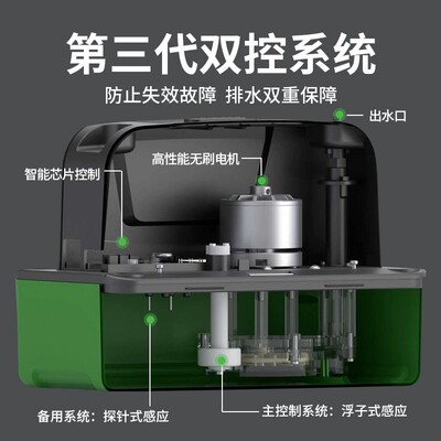 维朋新款空调排水泵 P180/P380大排量排水器机房吸顶机柜机提升泵