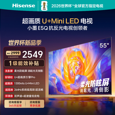 Hisense/海信 55E5Q E5Q 55英寸 超画质 264HzAI智能柔光防眩