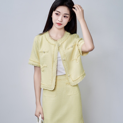 春夏短袖小个子小香风外套
