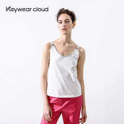 Keywearcloud奇威夏季百搭简约款外穿上衣纯色运动背心