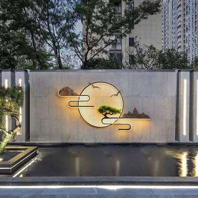 2381户外防水壁灯新式庭院中灯围墙别墅子外墙景观壁饰灯院墙面装