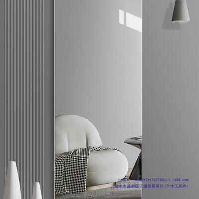 全身镜子PFI穿衣壁挂无框免孔试镜柜衣镜衣内打装隐形家用贴墙自
