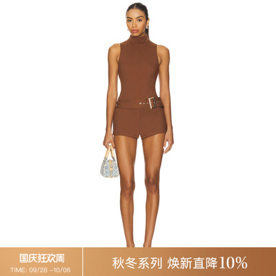 REVOLVE简约尚约色连体衣裤高腰修身通勤上装早秋新品