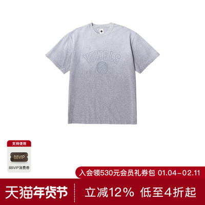 vowels FADED COLLEGIATE T恤 休闲时尚潮流男REVOLVE  仿旧