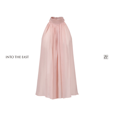 Into The East己印粉色飘带无袖上衣
