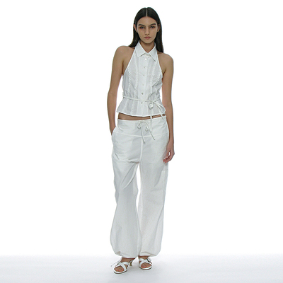 线条性感露背挂脖吊带