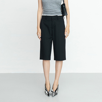 FILGood西装中裤 中腰直身五分裤 舒适有型FG04P03