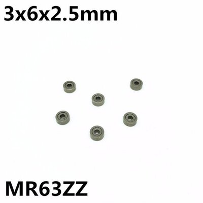 极速50Pcs MR63ZZ L-63q0ZZ 3x6x2.5 mm Deep groove ball bearin
