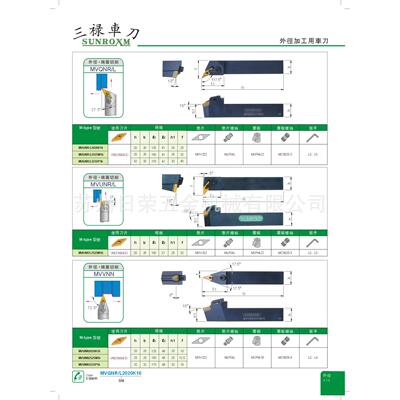 数控车刀外径用车刀MVJNR/L2020K16全系列，拍前询价