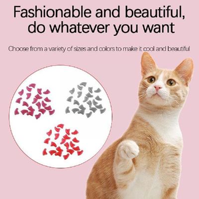 极速Colorful Cat Nnail Caps Soft Cat Claw Soft Silicone Paws