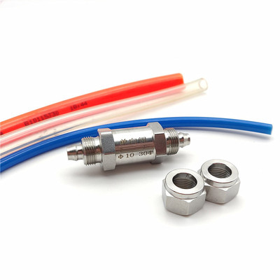 极速Y98U304不锈钢快拧止逆阀puG管四氟软管止回阀水气高温快接锁