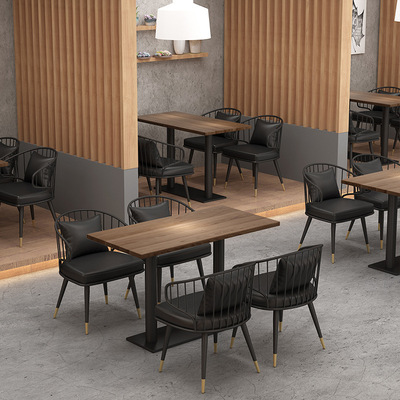 极速工业风桌椅组合复古奶茶店咖啡厅清吧奶茶R店音乐吧餐厅西餐