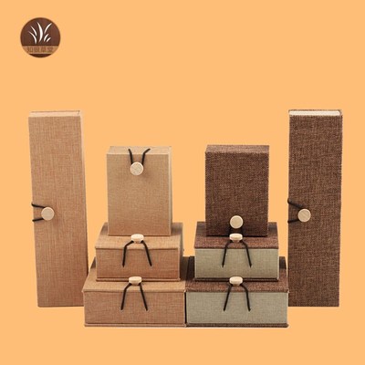 极速Hessian wooden buckle wjewelry box stationery ring hand