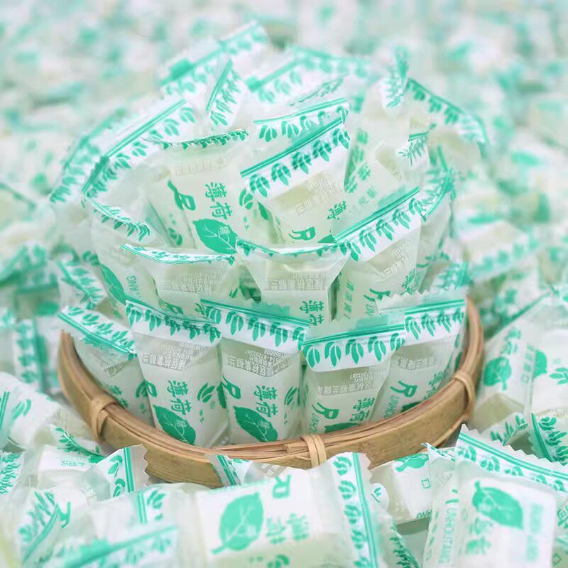 江苏特产超市款薄荷糖清凉润喉清新口气接吻500克散称硬糖清凉糖