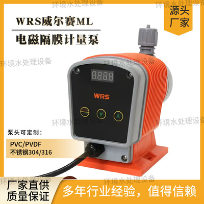 WRS赛电磁泵ML004 15 20L电磁隔膜计量泵投加装置定量药泵