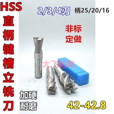 直柄键槽立铣刀42 42.1 42.2 42.3 42.4 42.5 42.6 42.7 42.8非标
