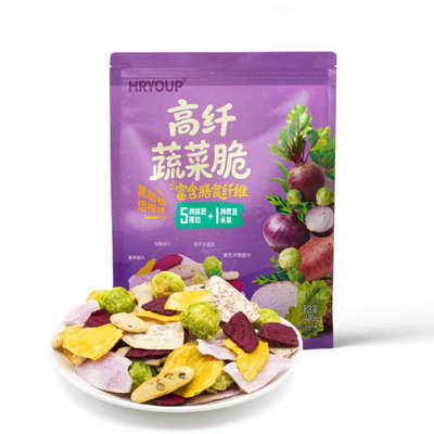 HRYOUP高纤蔬菜脆5+1混合蔬菜冻干高膳食纤维小吃零食独立小包装