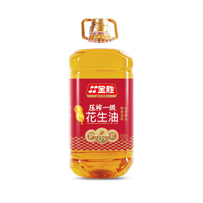 金胜压榨一级花生油5L家用