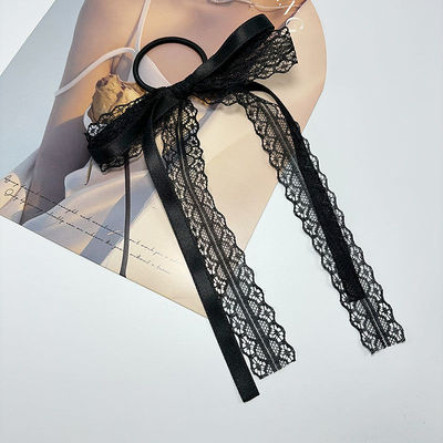 蕾丝飘带发圈甜美日系蝴蝶结发绳
