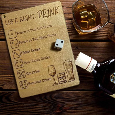 独立站新款创意Left Right Drink Drinking Game情侣左右饮酒游戏