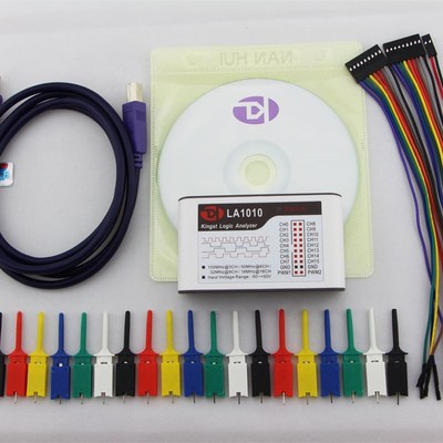 KingstLA1010逻辑分析仪100M采样率16通道可调阈值PWM输出x2便携