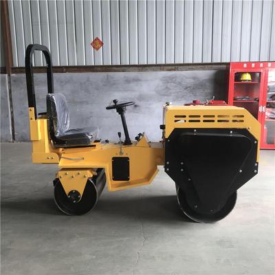 直销850座驾压路机小震动双钢轮柴油沟壑压土机重型