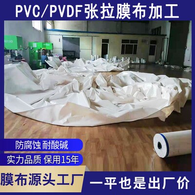 景观pvdf张拉膜结构布 张拉膜结构pvc车棚膜布 小区停车棚膜布