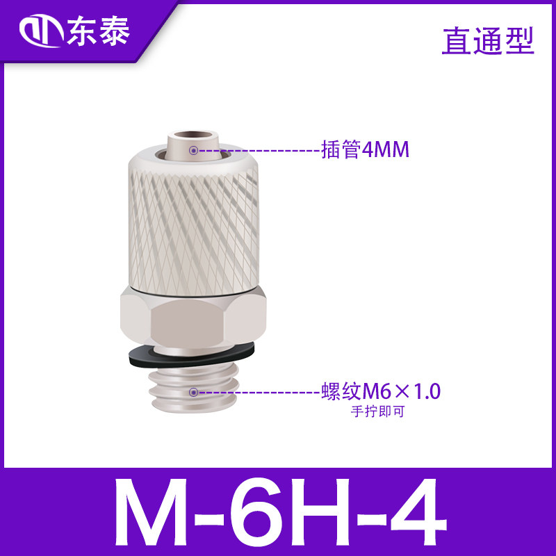 气动快拧宝塔微型接头气缸气管直通弯头迷你M-3H-4M-5H-3/4/6M-4L
