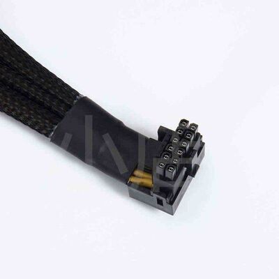 12+4P显卡转接线 16显卡3X8PIN转16Pin PCIE 5.0弯头连接线 90度