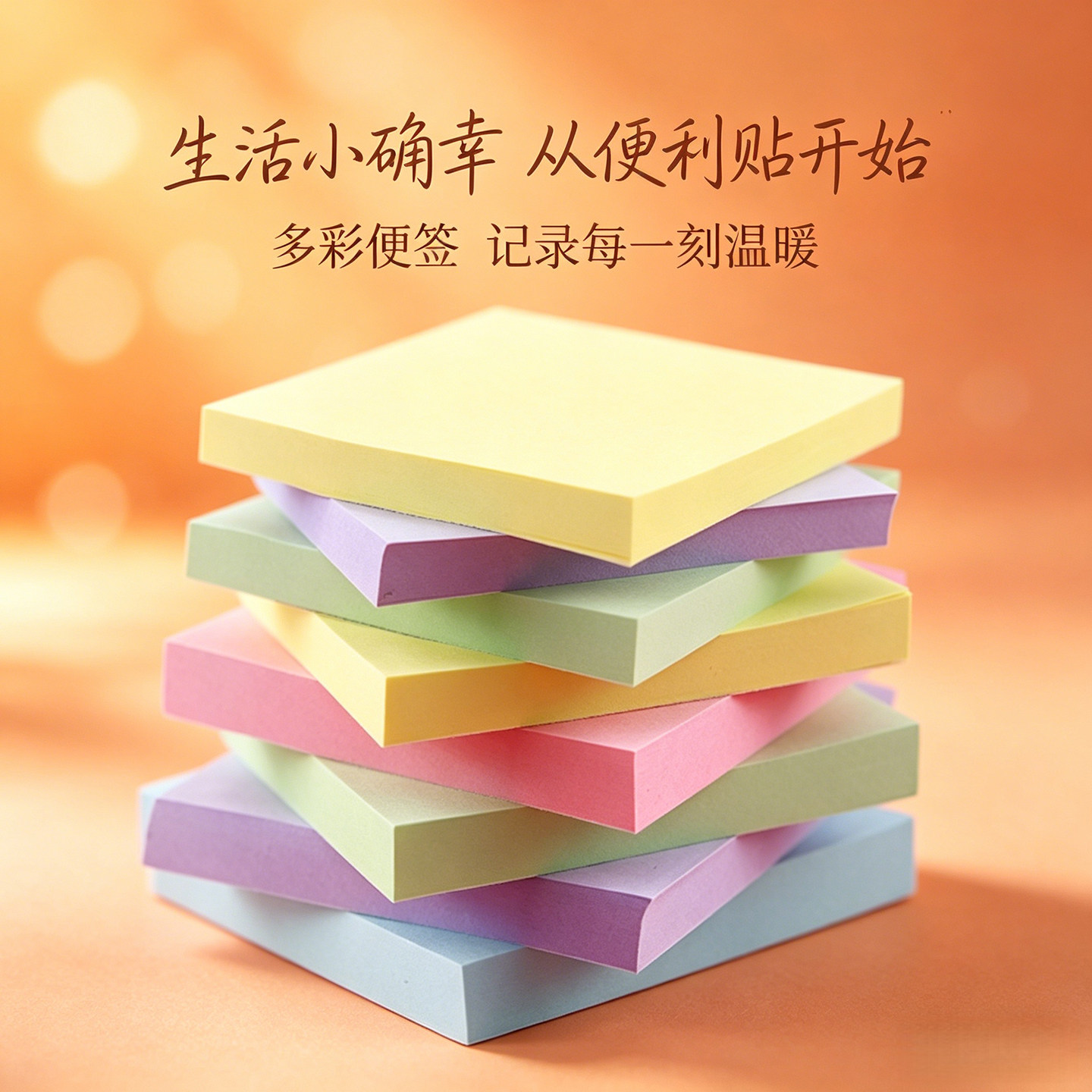 彩色便利贴便签本留言N次贴便条纸可爱莫兰迪色便签纸办公记事贴