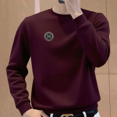 秋长男卫衣圆领T恤丝光莱赛尔棉