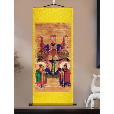 道家四御画像挂画卷轴装饰画道场水陆画后土勾陈紫薇南极长生大帝