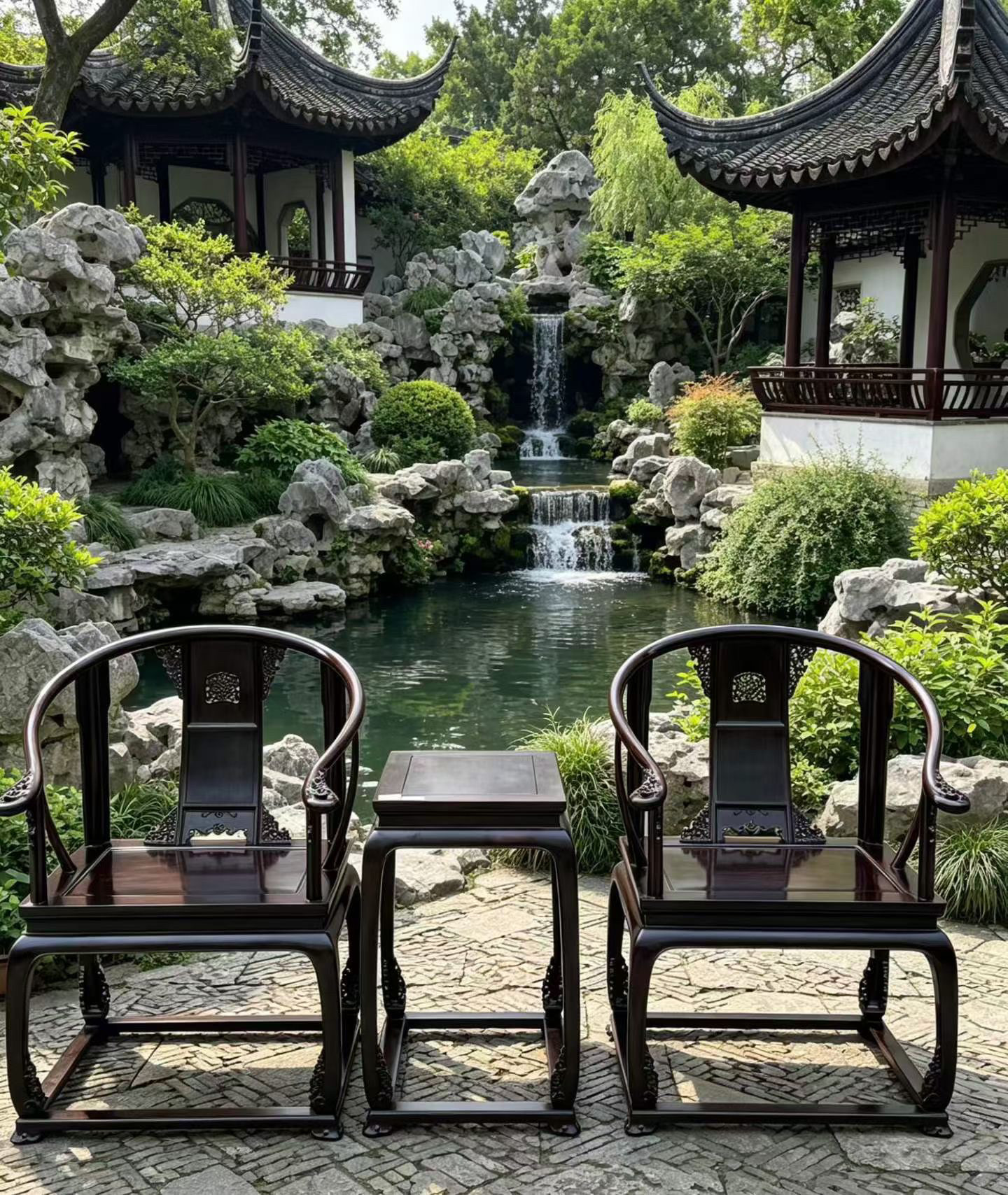 交趾黄檀明式皇宫椅三件套中式大红酸枝太师椅官帽椅实木椅子茶椅