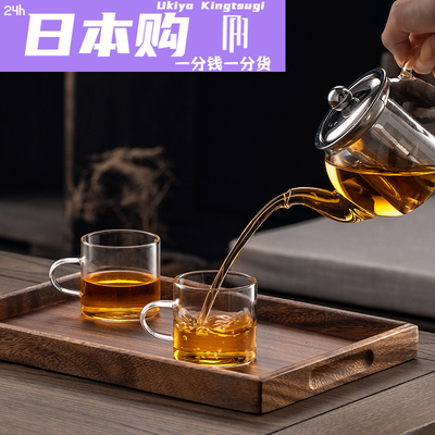 日本Ukiyo加厚耐高温玻璃泡茶壶家用不锈钢过滤内胆冲茶器功夫茶