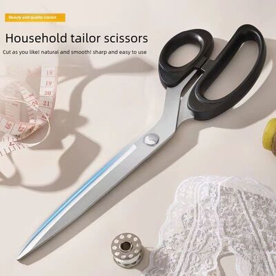 Tailoring 10-Inch Stainless Steel Black Tailoring Scissors S