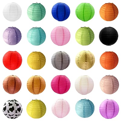 4/6/8/10/12/14/16inch Chinese Paper Ball Lampion Hanging Wh