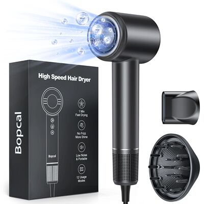 High Speed Hair Dryer with Diffuser 120000rpm Wind Speed 40m