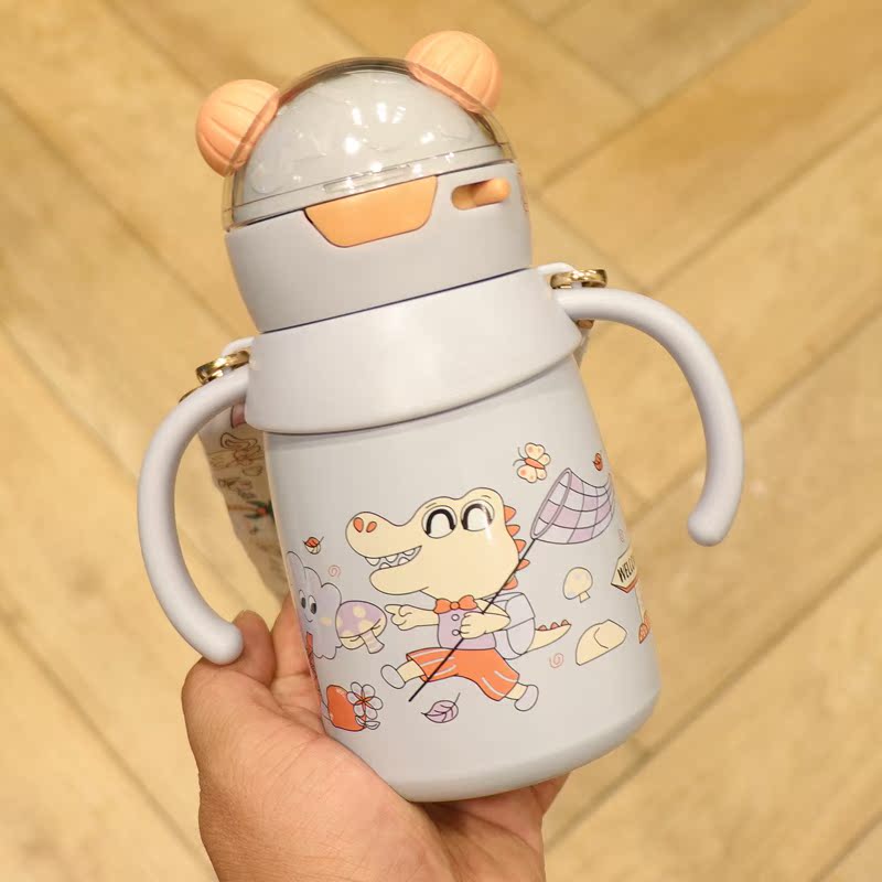婴幼儿保温杯 食品级316奶瓶宝宝水杯 儿童吸管杯学饮一岁带手柄