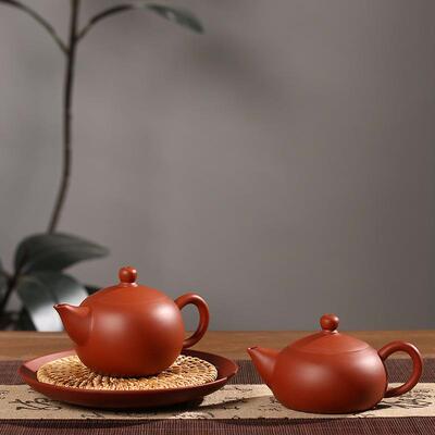 潮州朱泥全手凤雏壶大容量功夫小茶壶纯手工家用全手工紫砂茶壶