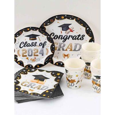 Graduation Disposable Party Tableware Congrats Grad Theme