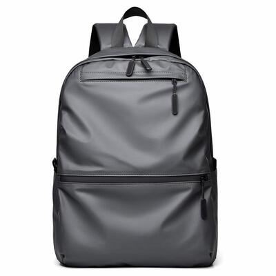 Backpack men shool travel shoulder bag student soft black新