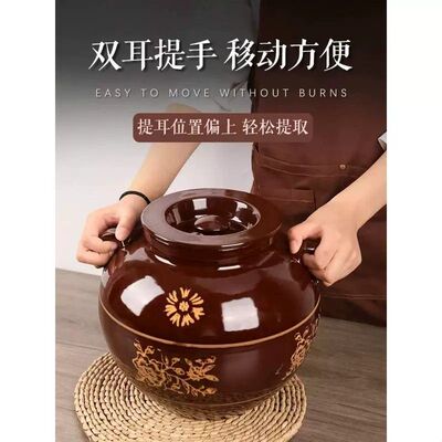 猪油罐家用油坛子陶瓷罐带盖厨房耐高温土陶米缸瓦罐辣椒油罐油缸