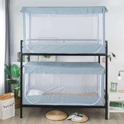 生上下铺开门加密防蚊透42222气拉链蚊帐0三.布9米床单人学床轻便