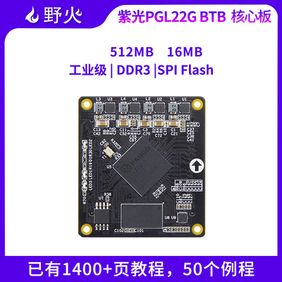 野火FPGA开发板 紫光同创Logos系列 PGL22G-6IMBG324工业级核心板