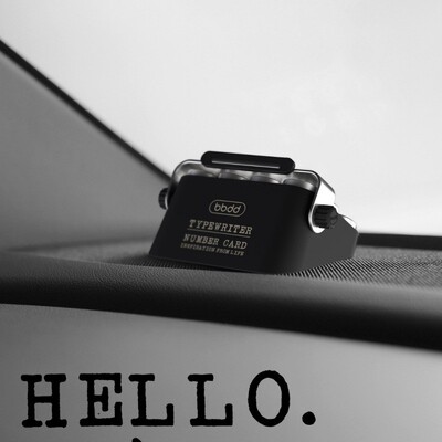 bbdd打字机临时号码牌车载版55916挪电移车经话典创车意停车牌