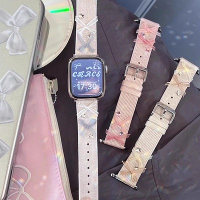 思雅图Fit3/2手表蕾丝蝴蝶结表带